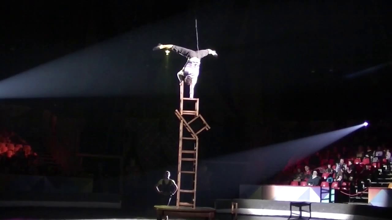 Chairs Balancing Equilibrium Hand Stand Acrobatics Circus Act Variety ...