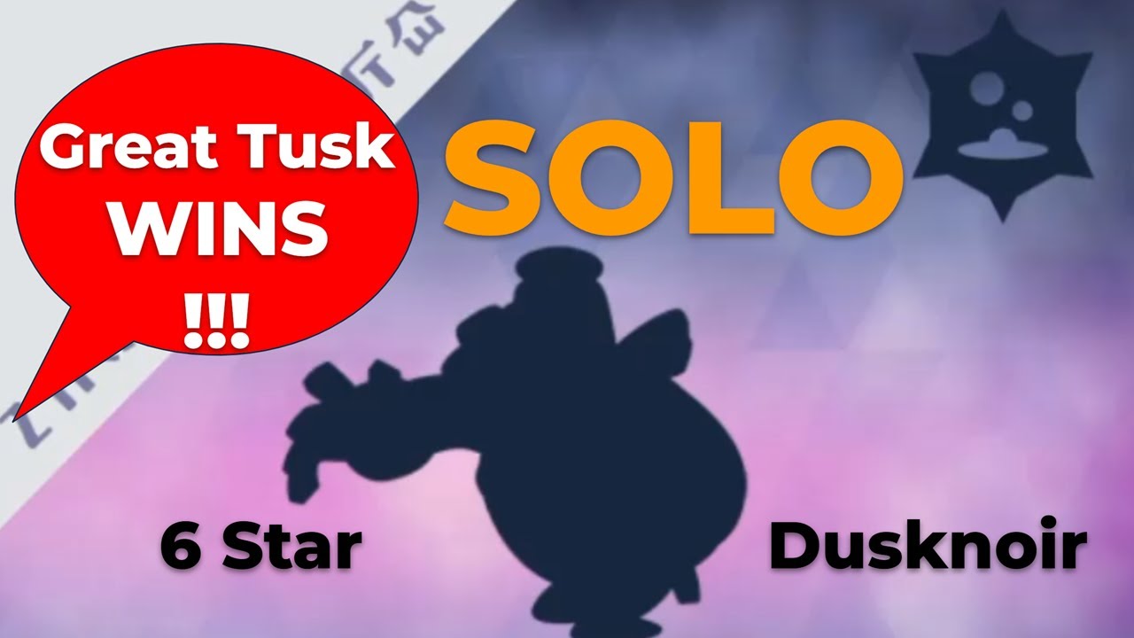 How to SOLO 6 star Dusknoir Poison Tera Type - Great Tusk - Pokemon ...