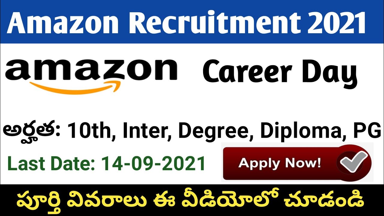 Amazon Recruitment 2021 | Amazon Career Day 8000+ Jobs Vacancies ...