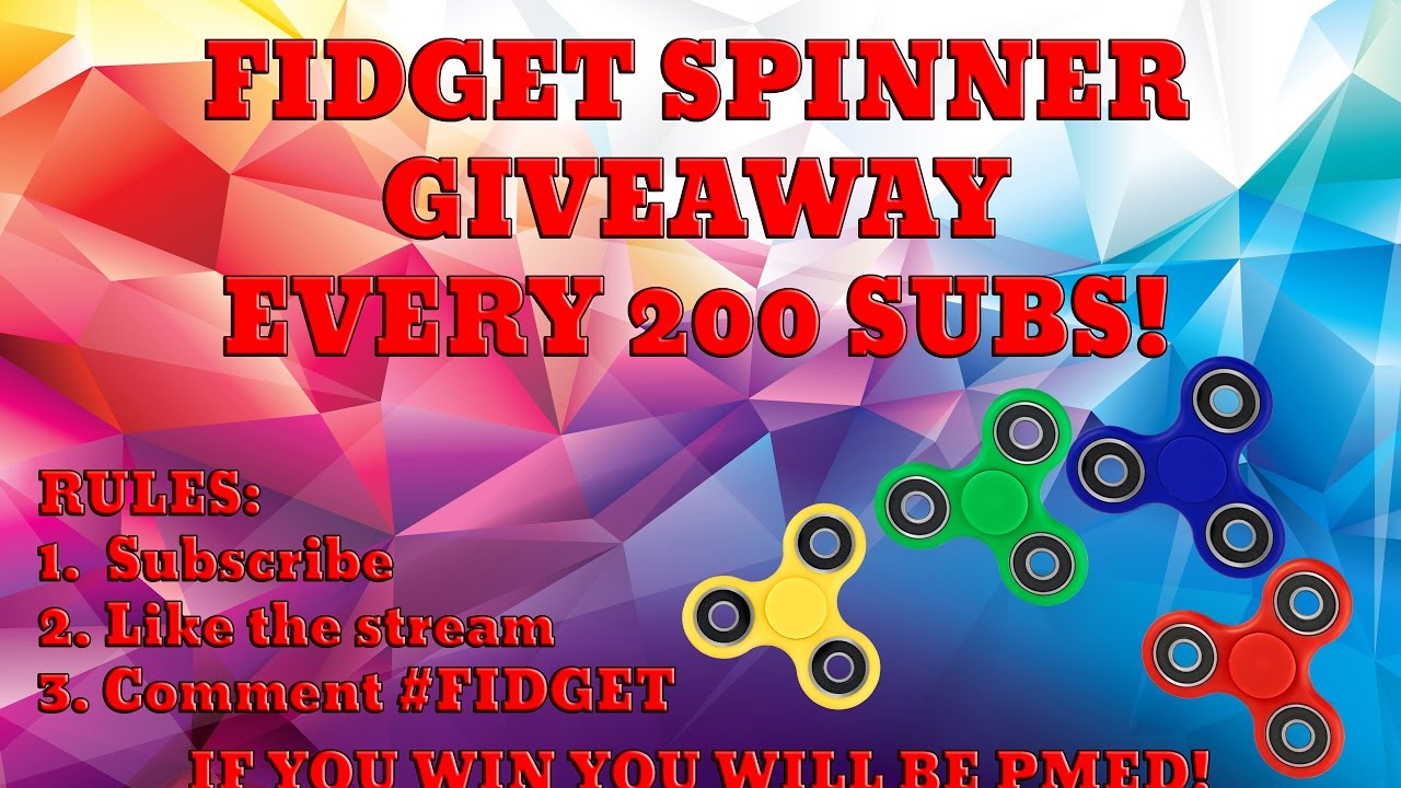 Fidget Giveaway Live Stream - YouTube