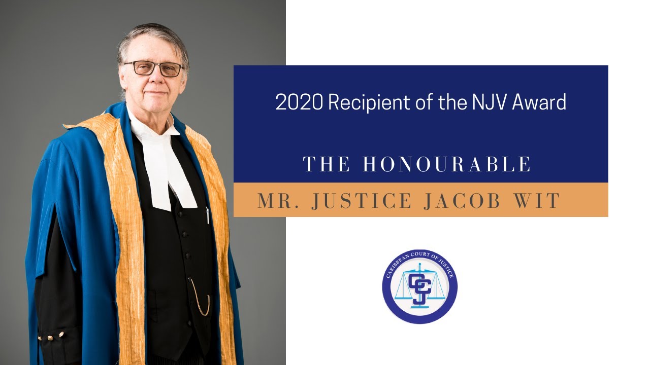 CCJ Judge Mr Justice Jacob Wit Receives 2020 NJV Award - YouTube