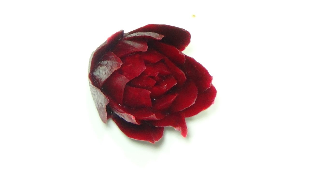#194 How to make a beetroot flower - carving garnish lessons for ...
