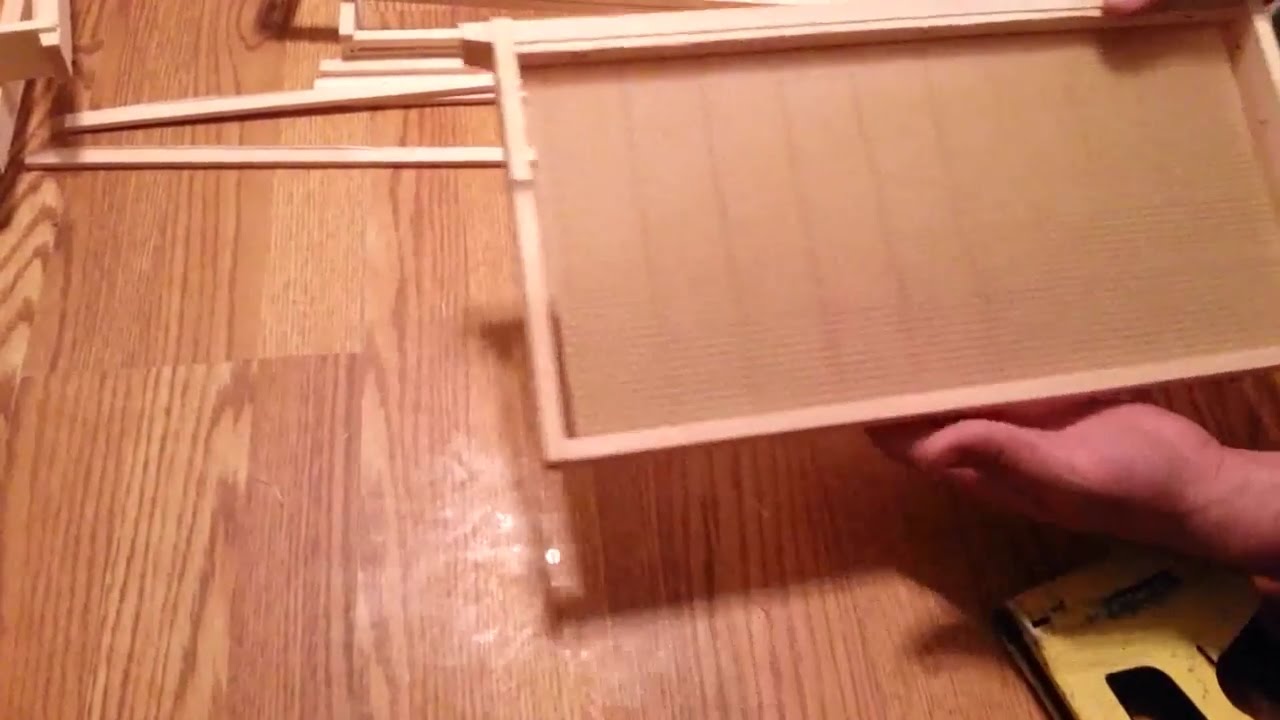 Beekeeping assembling frames wedge top slotted bottom - YouTube