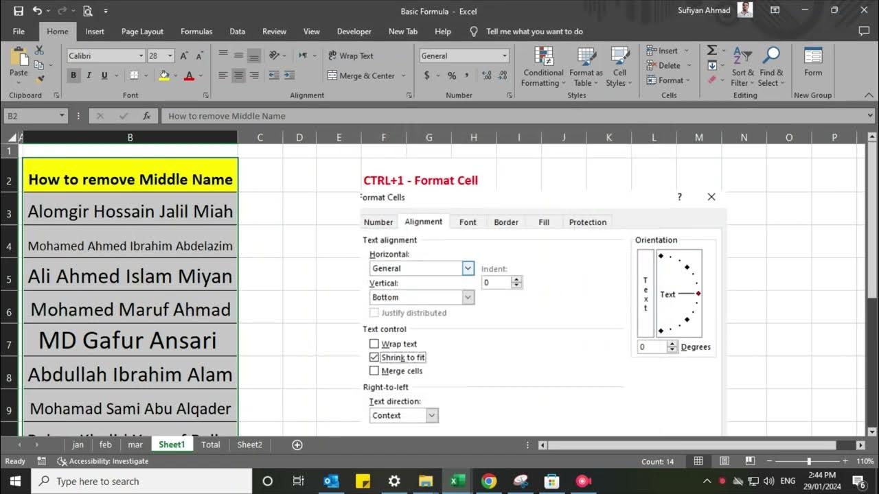 How To Shrink Text To Fit Inside a Cell In Excel Without VBA.How to - Shrink-to-Fit jeans - YouTube