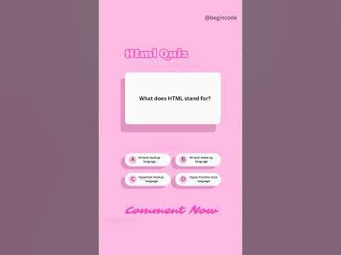 what does HTML stand for ? Html QUIZ | #htmlquiz #computerquiz | begin ...