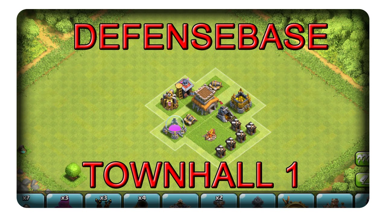 Defensebase TH1 | Clash of Clans | CoC - YouTube
