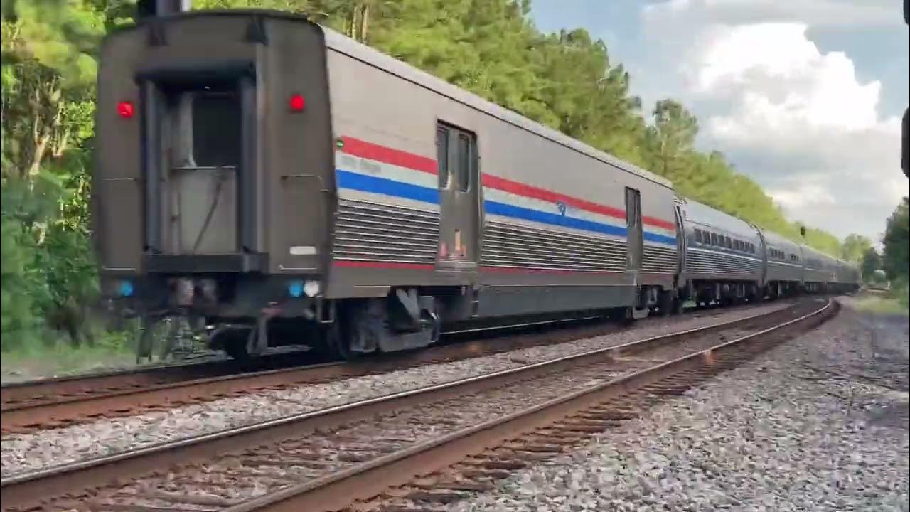 Amtrak P089 SB Engine 54 with Awesome Horn Salute - YouTube