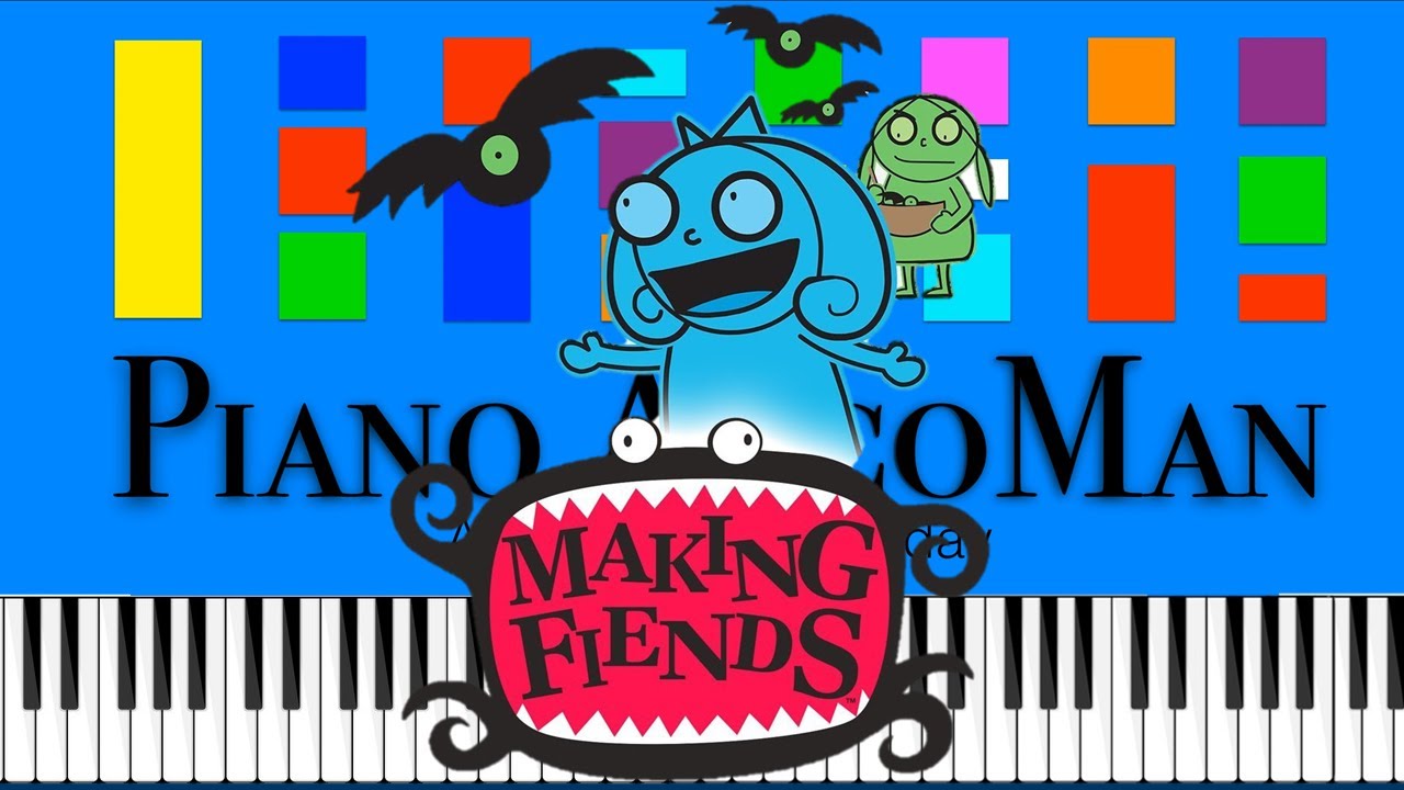 Making Fiends Theme Song Slow EASY Medium 4K Piano Tutorial - YouTube