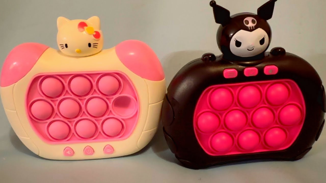 FAST PUSH FIDGET GAME TOYS HELLO KITTY AND KUROMI - YouTube