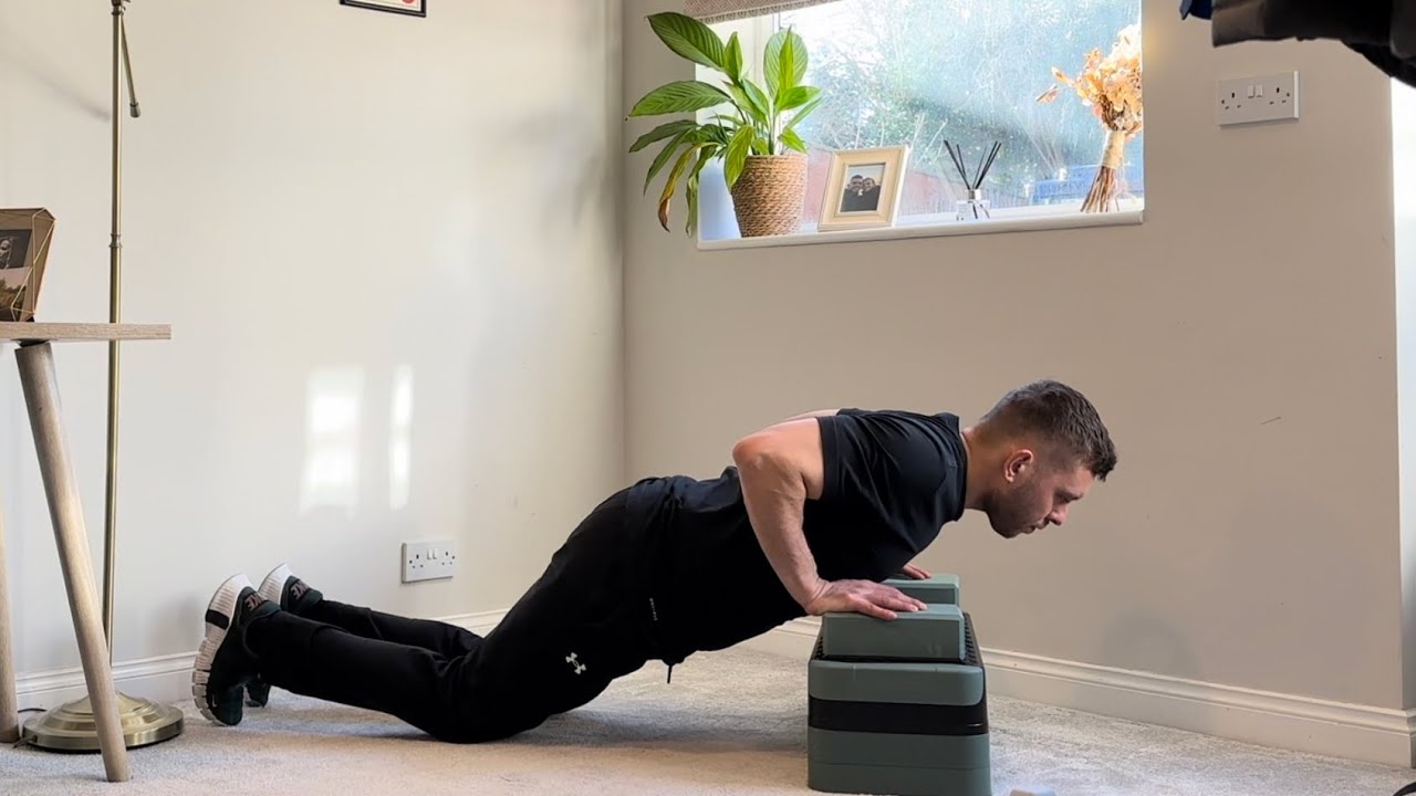 Elevated Kneeling Press Ups - YouTube