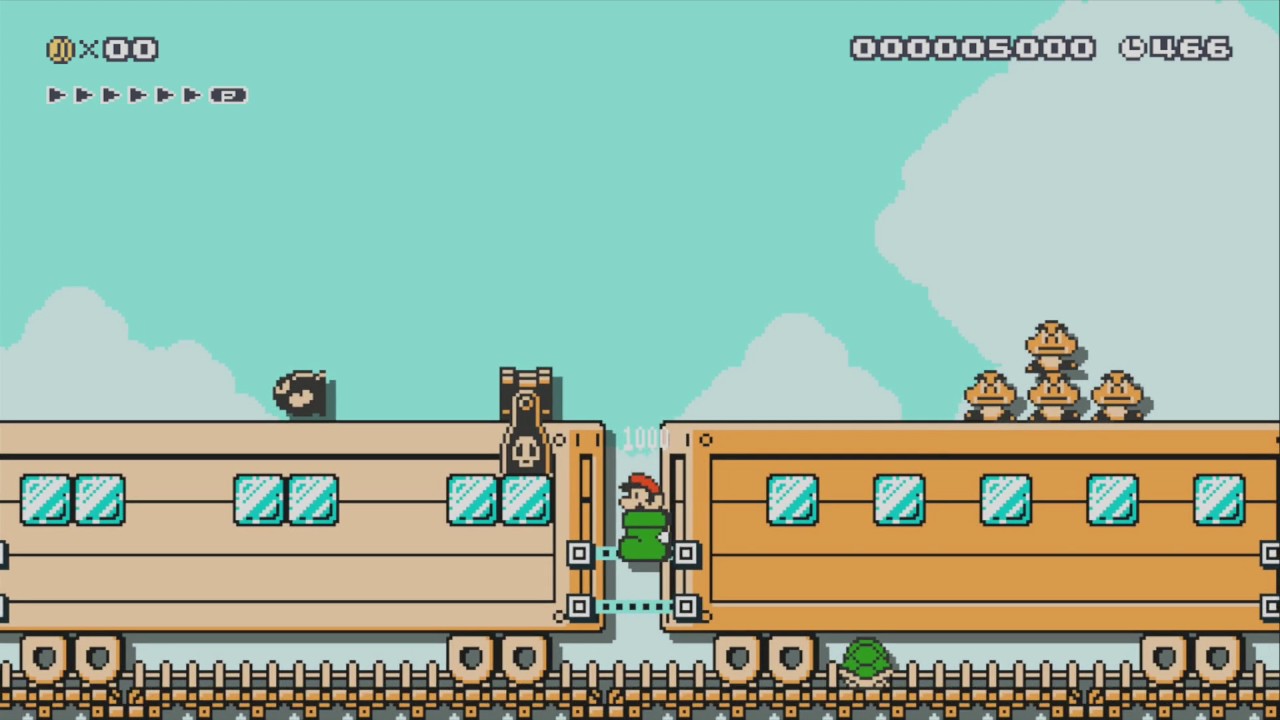 All aboard the Mario TRAIN by Justin 一SUPER MARIO MAKER一 No Commentary ...