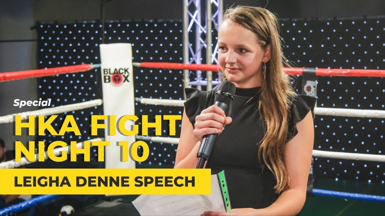 Leigha's Speach from HKA Fight Night 10 - YouTube