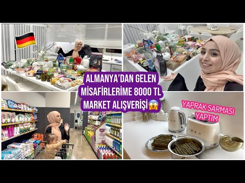 ALMANYA’DAN GELEN AİLEM İÇİN DEV MARKET ALIŞVERİŞİ YAPTIK 🇩🇪, YAPRAK SARMASI SARDIM, ALIŞVERİŞ VLOG