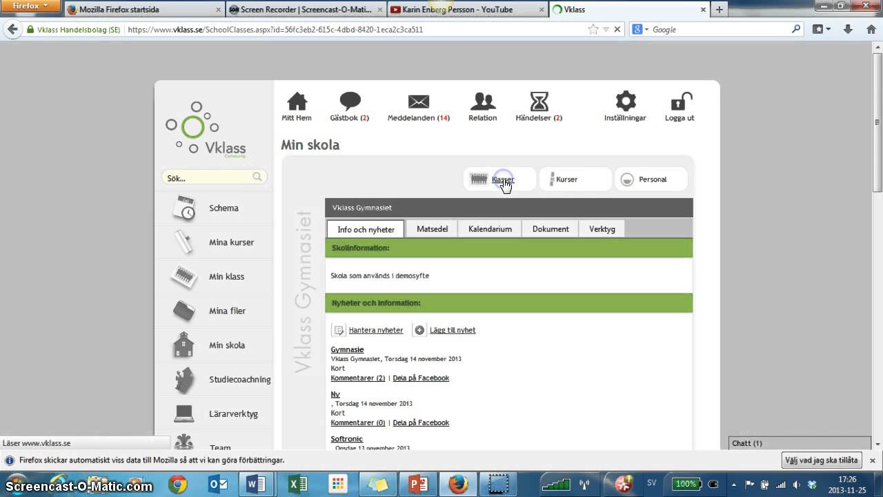 Elevens schema i Vklass - YouTube