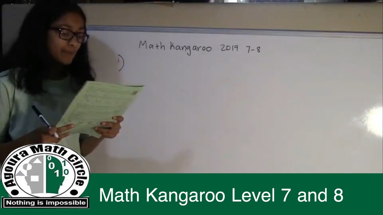 Math Kangaroo 2019 Level 7 and 8 Presented by Shriya Rajesh - YouTube