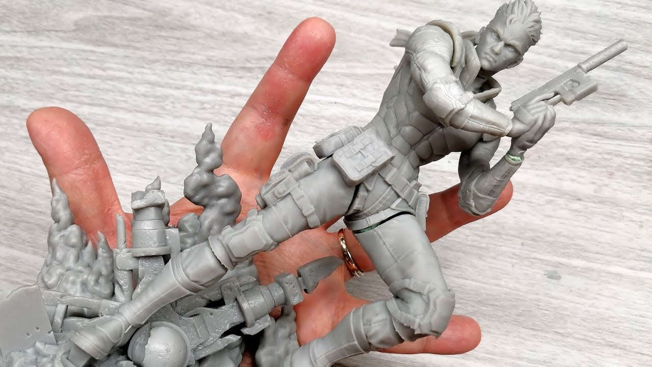SNAKEEEEEEE!!!! Metal Gear Solid. Snake 3D printed statue. 1/10 scale ...