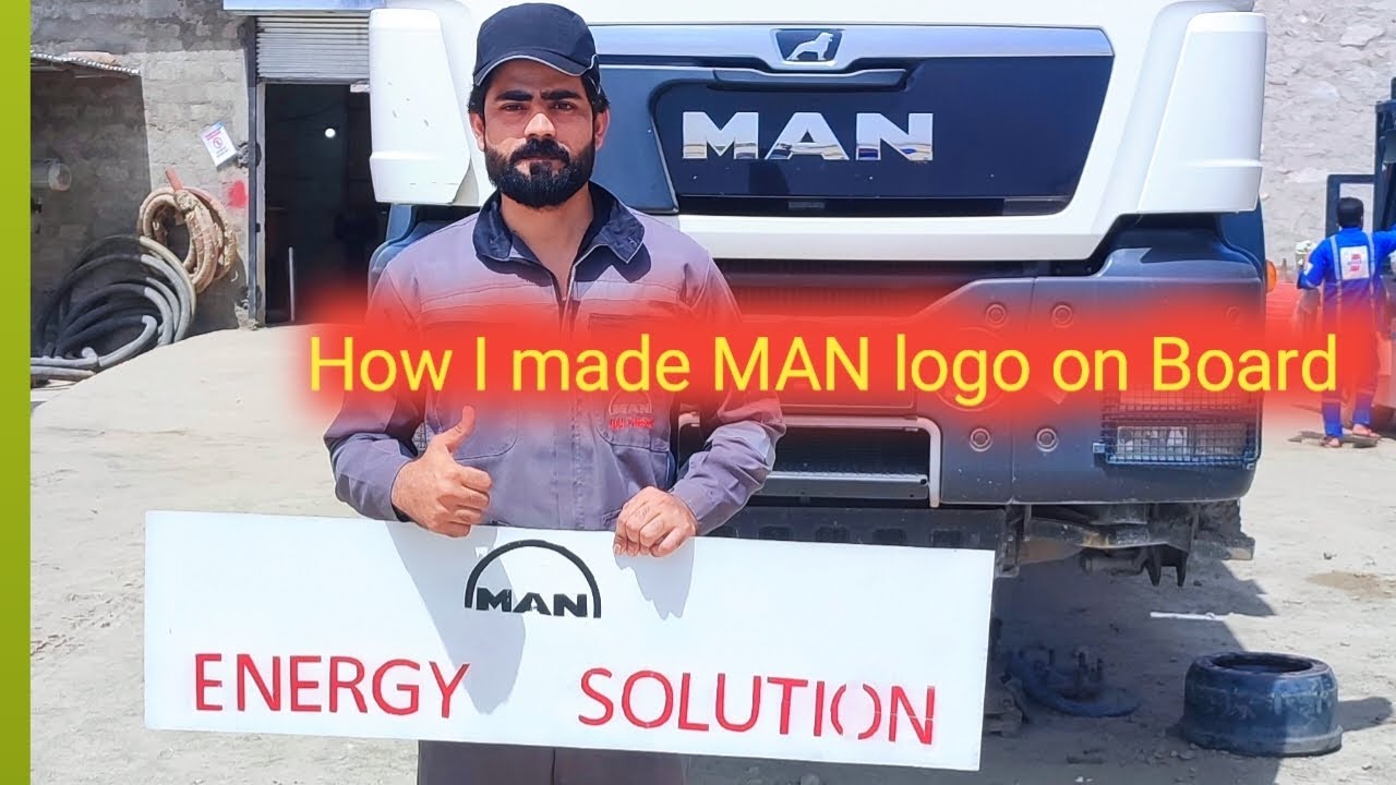 How i made MAN energy solutions logo on Board | MAN logo Making #man # ...