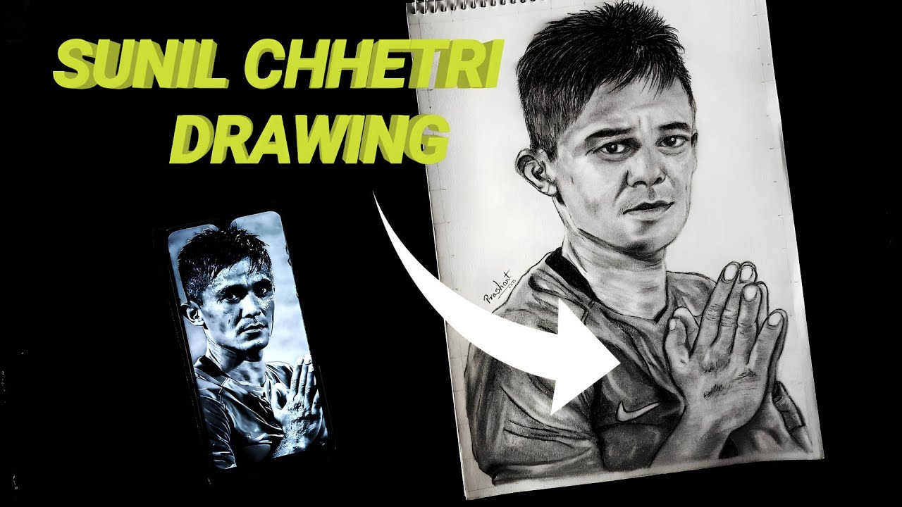Sunil Chhetri Drawing | Pencil Sketch Of Sunil Chhetri | Easy Face ...