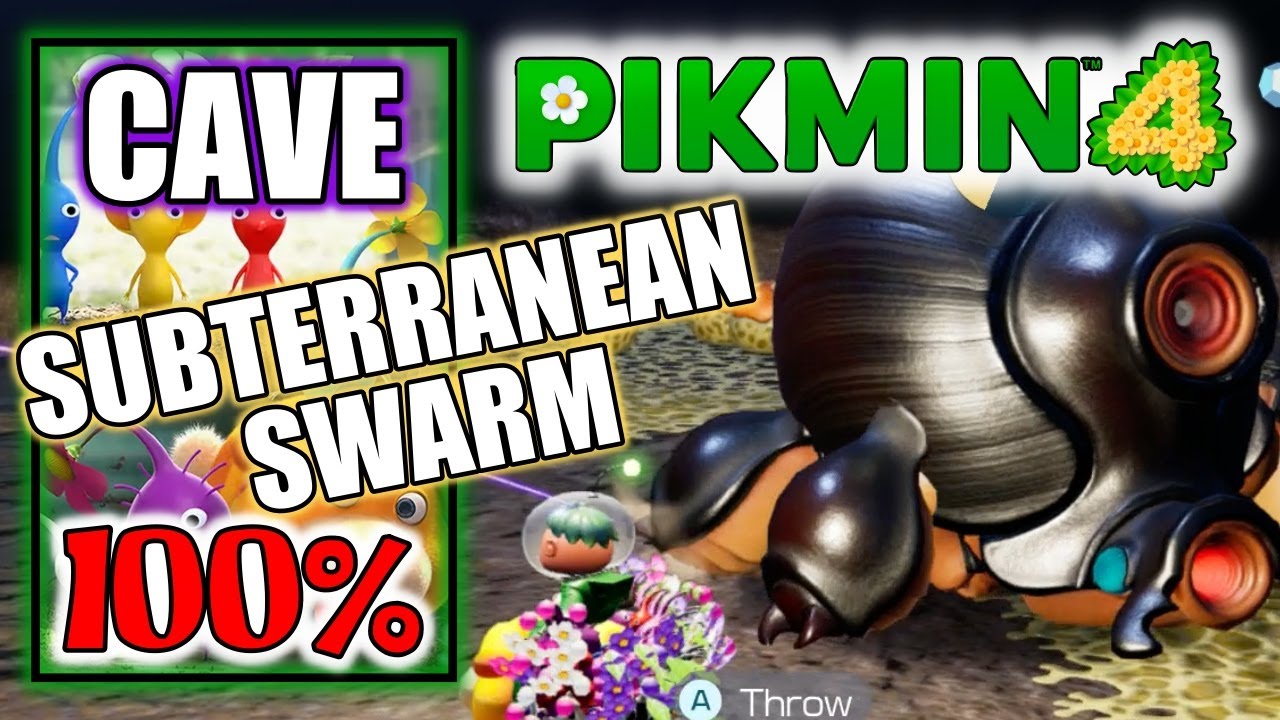 Pikmin 4 - Subterranean Swarm Cave 100% - All Collectibles, Onions ...