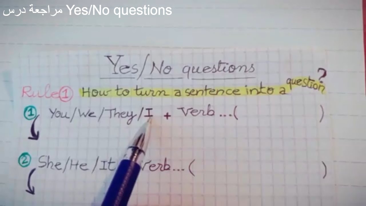 Yes/No questions 😍 مراجعة درس - YouTube