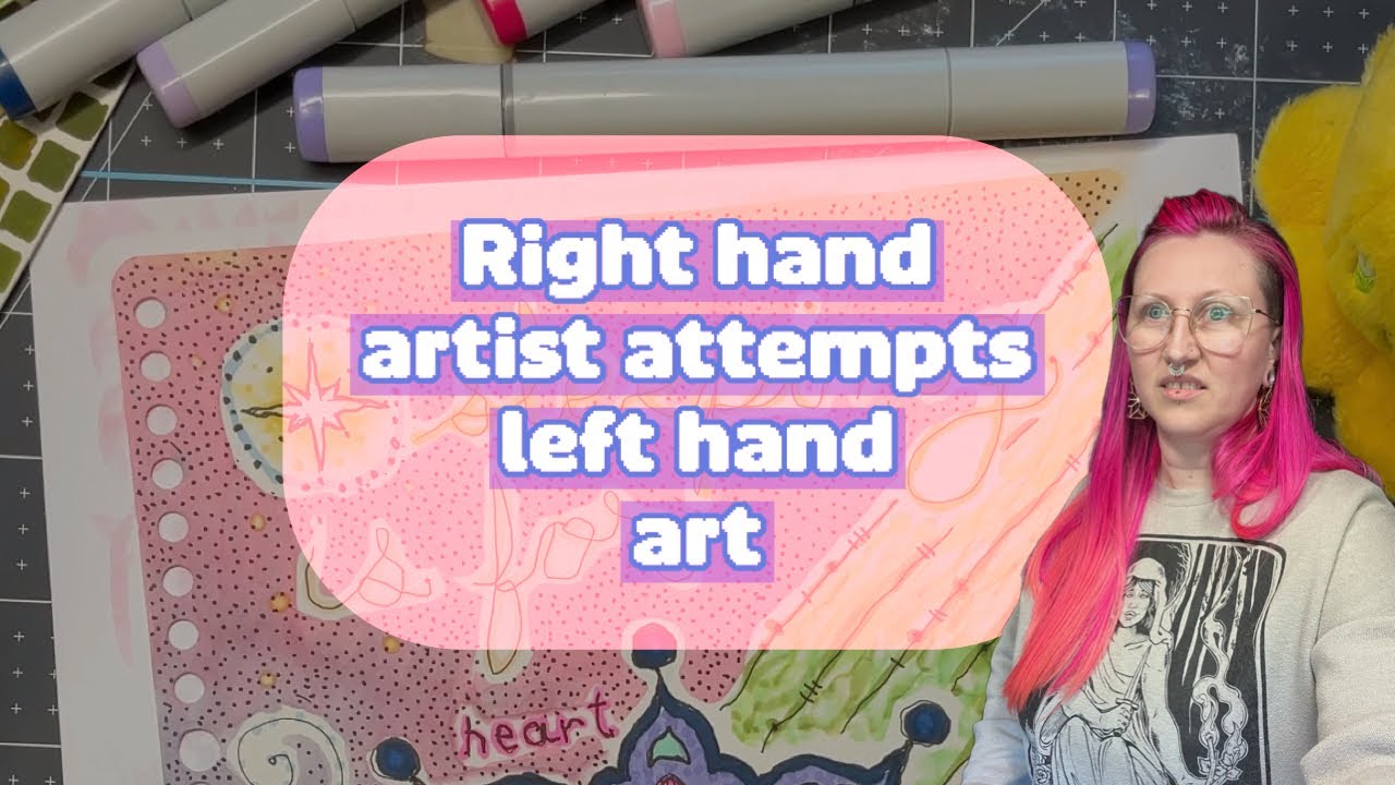 Right hand artist attempts left hand art - YouTube