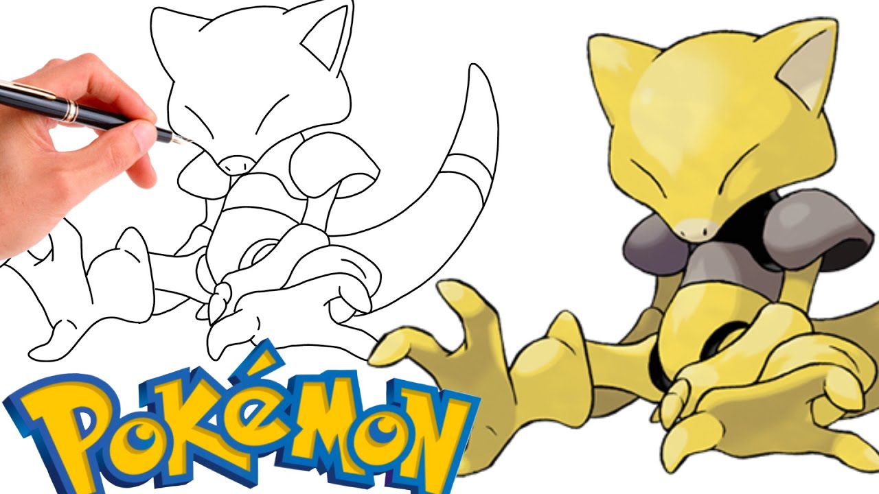 How To Draw ABRA POKEMON #063 | Generation 1 - YouTube