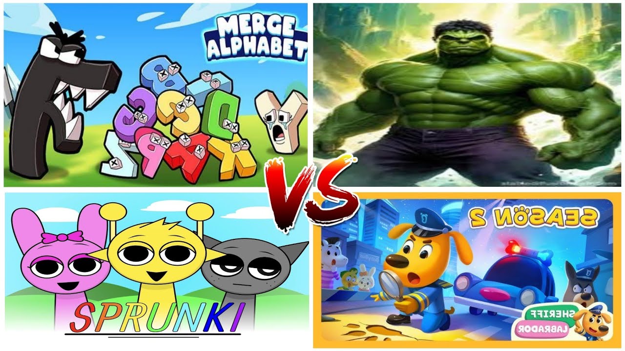 Alphabet Lore Merge 🆚 Hulk 🆚 Sheriff Labrador 🆚 Incredibox Sprunki. 🎶 ...