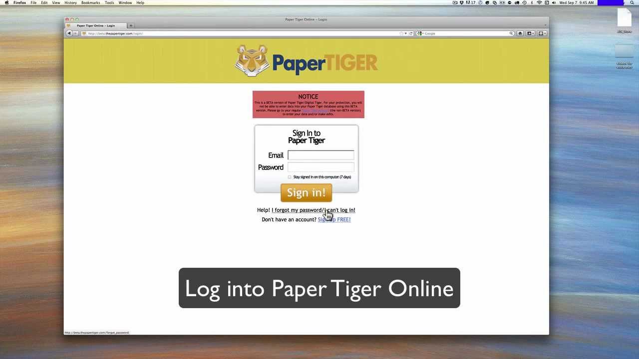 Digital Tiger - Activating Paper Tiger Online With Google Docs. - YouTube