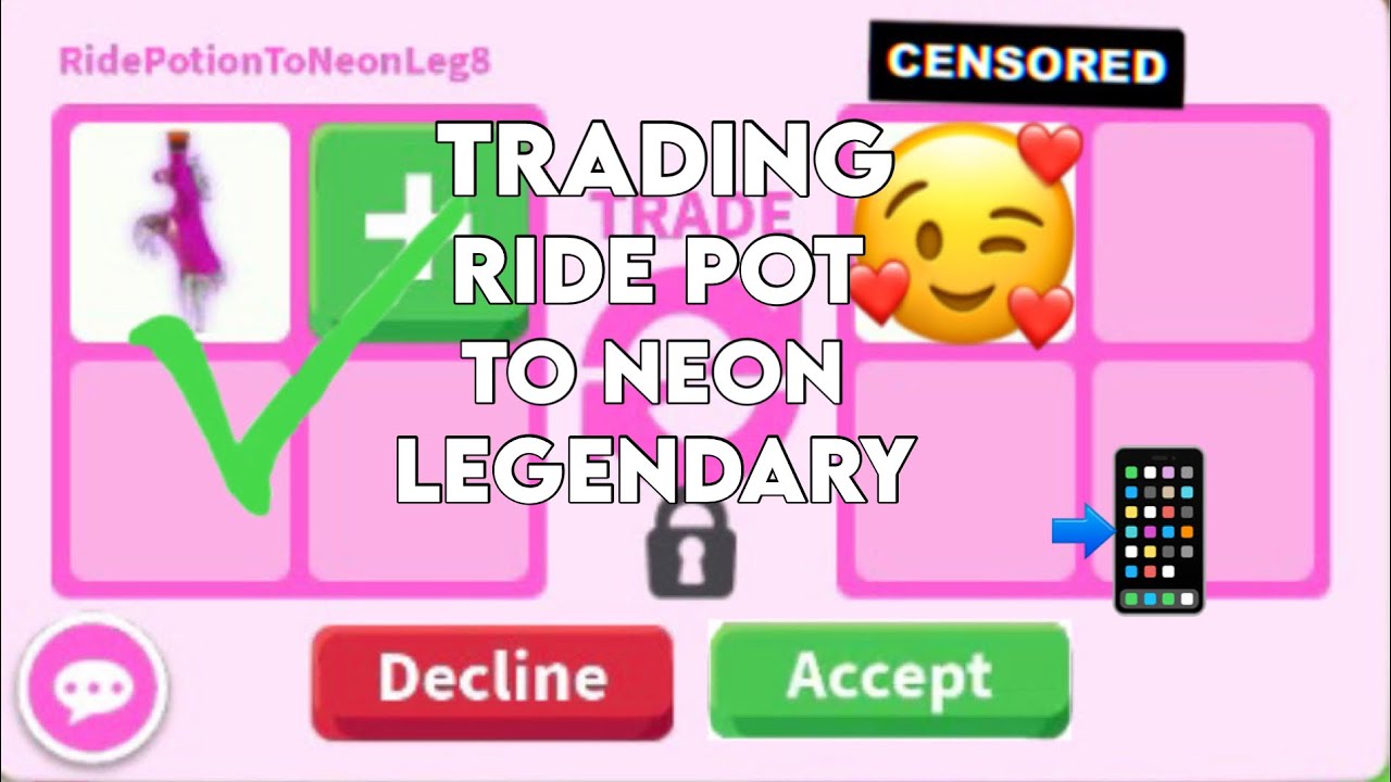 Trading from a RIDE POTION to a NEON LEGENDARY in 3 minutes! ️ ...