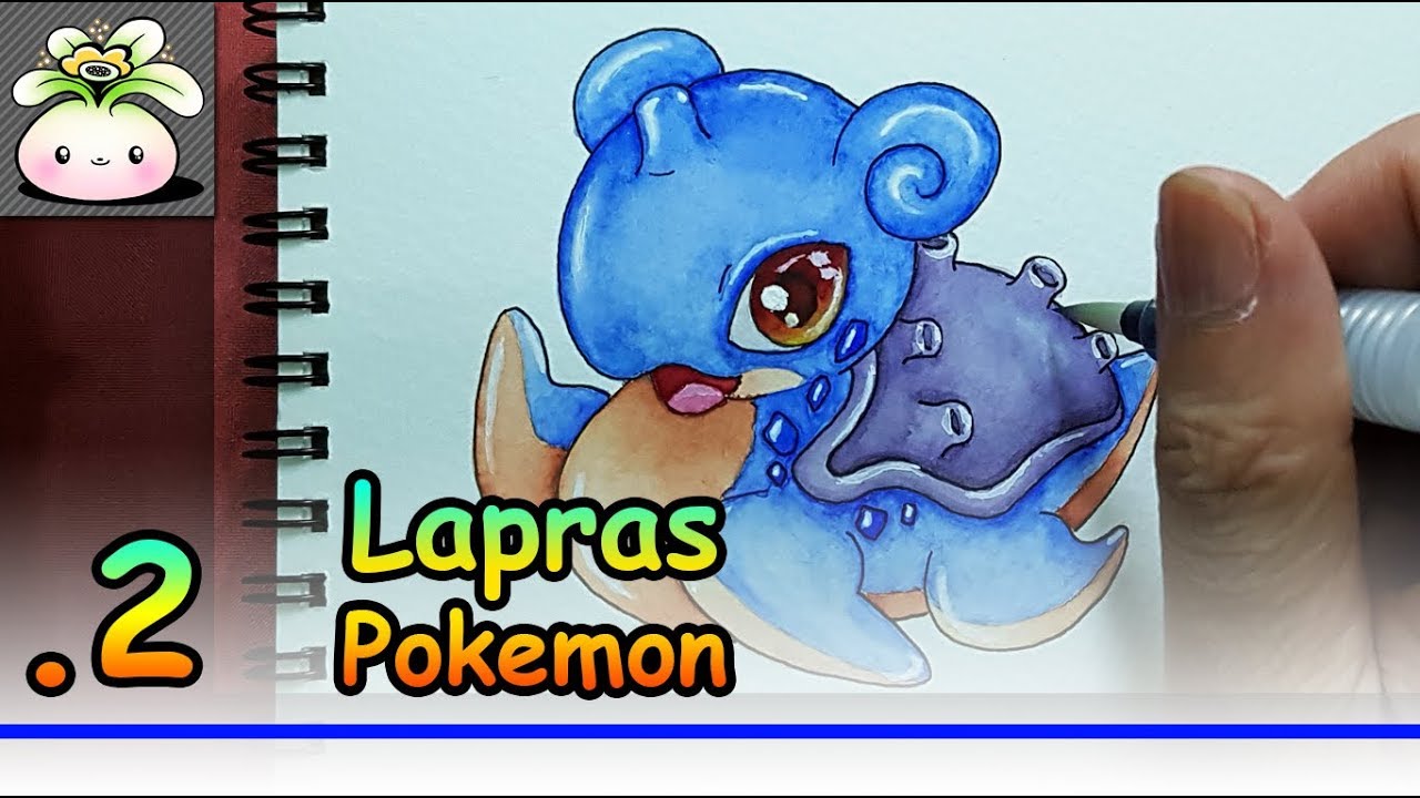 Illustration Art | How to drawing cute Lapras Pokemon P2 Color | Doodle ...