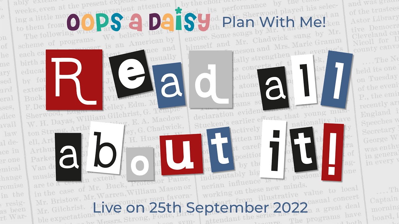 #PlanWithMe - Read All About It - YouTube