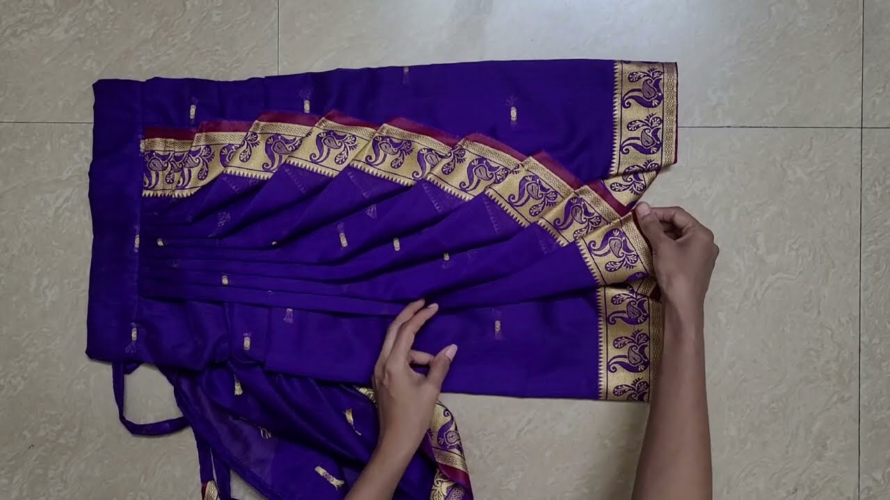 Rajlaxmi Nauwari Saree Stitching | Easy Method | DIY with Mona - YouTube