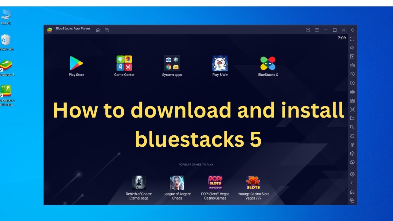 How to download and install bluestacks 5 on windows 7,8 &10 - YouTube