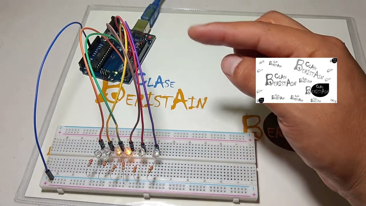 Práctica Arduino 220519. Leds coche fantástico (Parte 1 Circuito) - YouTube