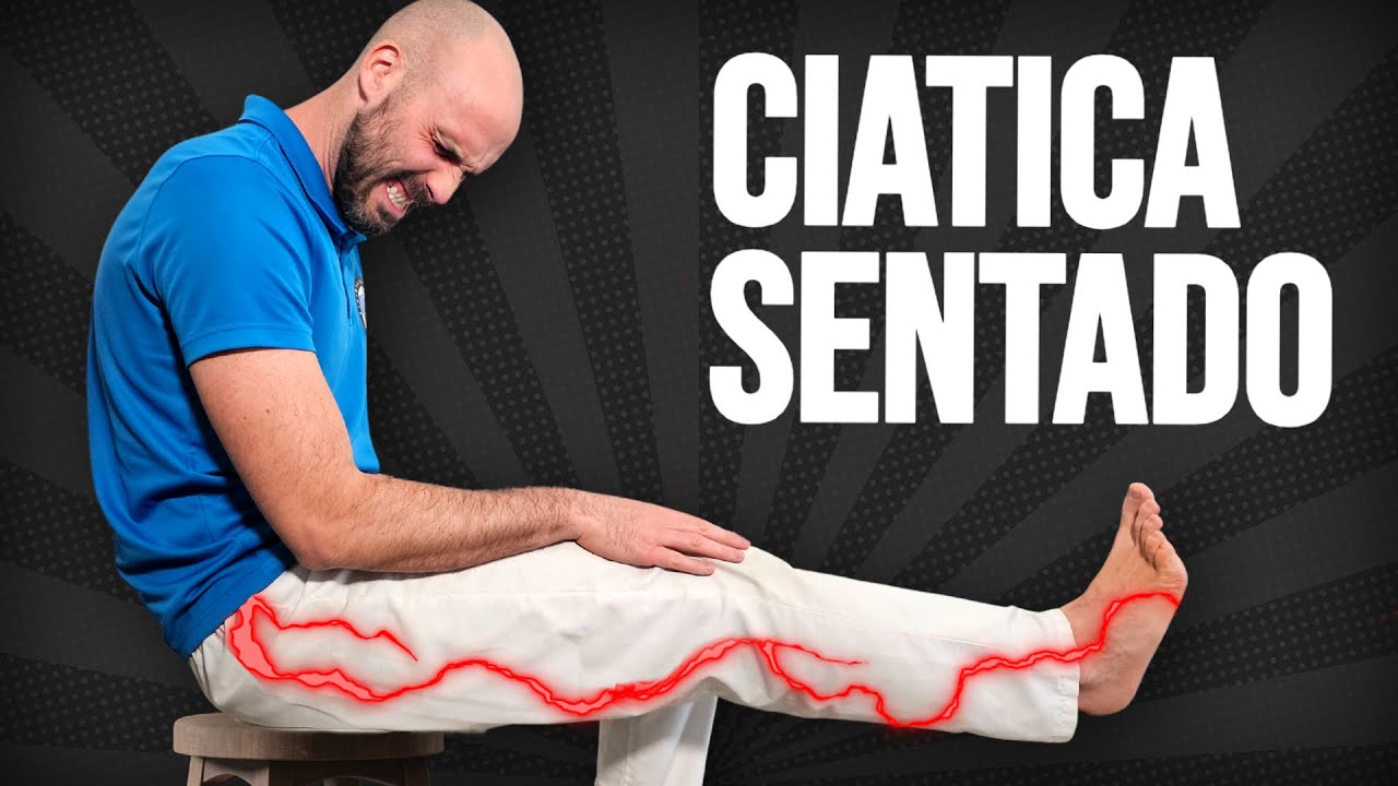 6 EJERCICIOS para aliviar LA CIATICA SENTADO - YouTube