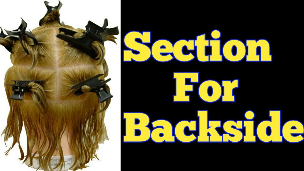 Hair section partition ! Section for Backside ! Hair section Kaise ...