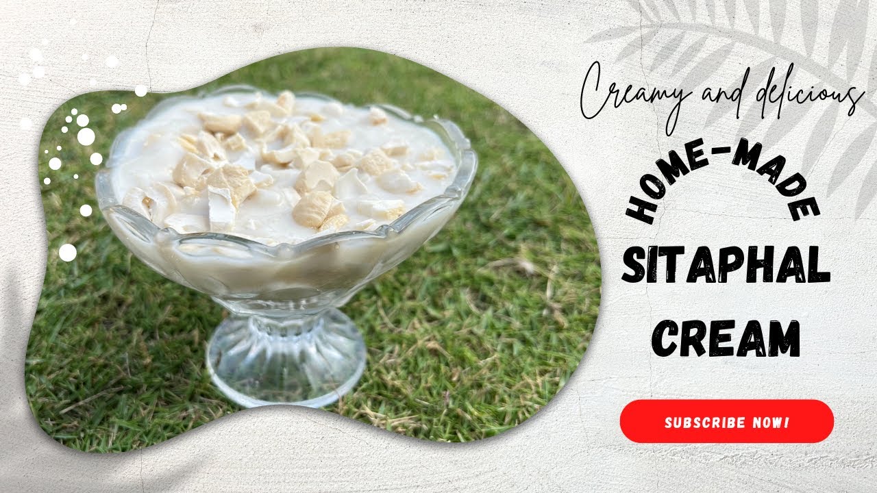 Sitaphal cream recipe-cream and delicious sweet-home made Sitaphal ...