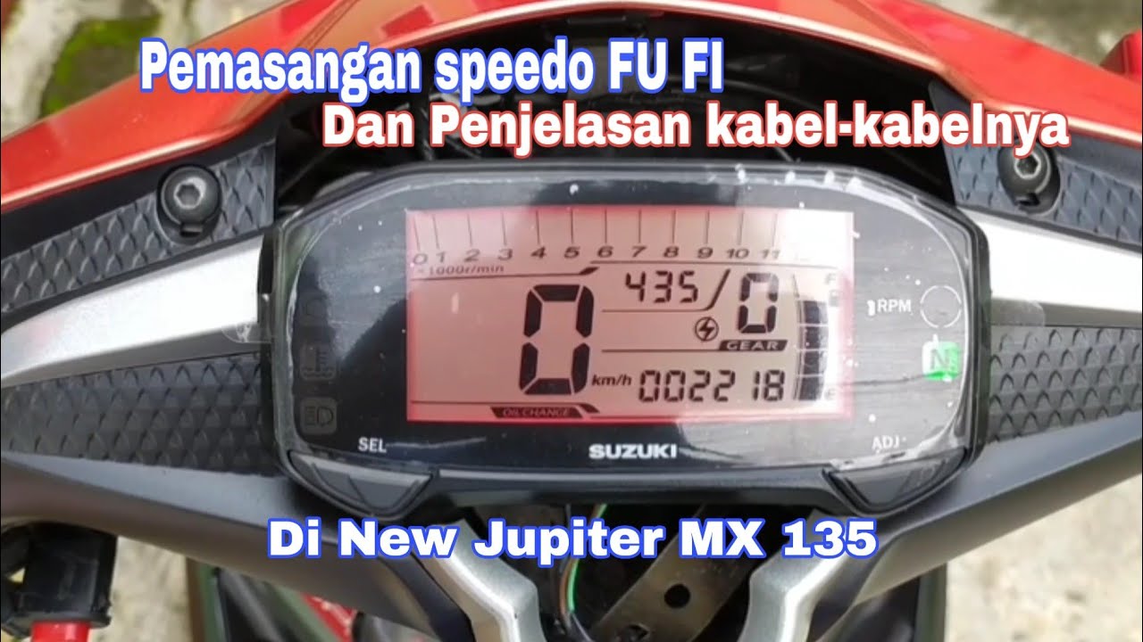Pemasangan Speedometer Fu Fi di Jupiter Mx New 135 Agak sedikit ...