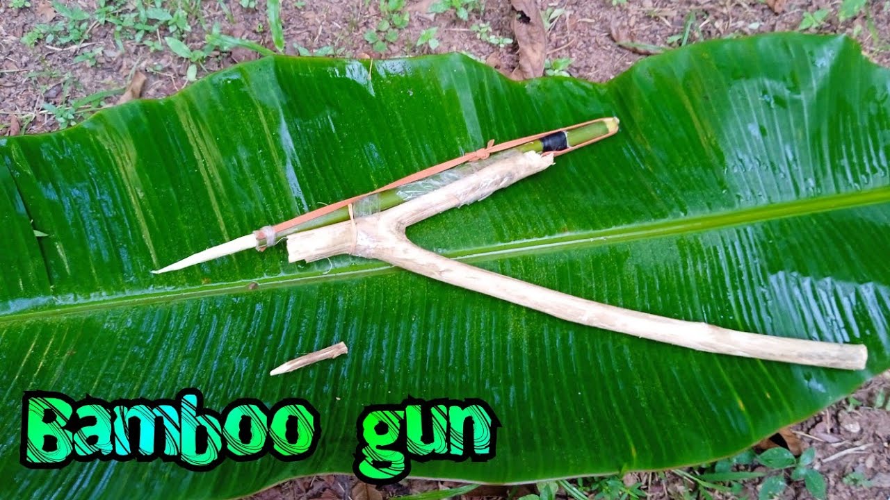 How to make bamboo gun easy 🏹 උනබට තුවක්කුවක් හදමු #gun #bamboogun # ...