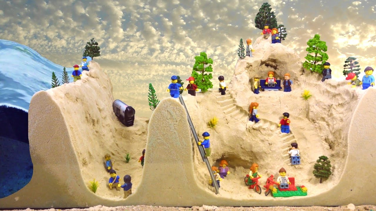 Lego Minifigs In Danger By The Flood - Tsunami Dam Breach Experiment ...
