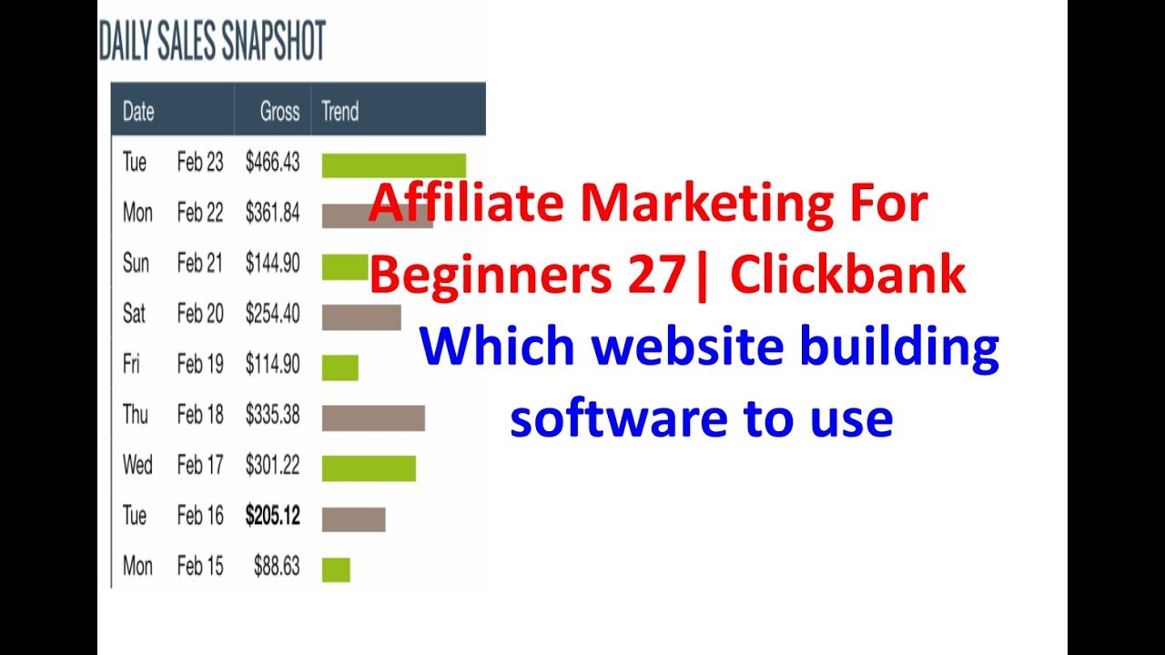 Affiliate Marketing For Beginners 27 | Clickbank | Which website ...