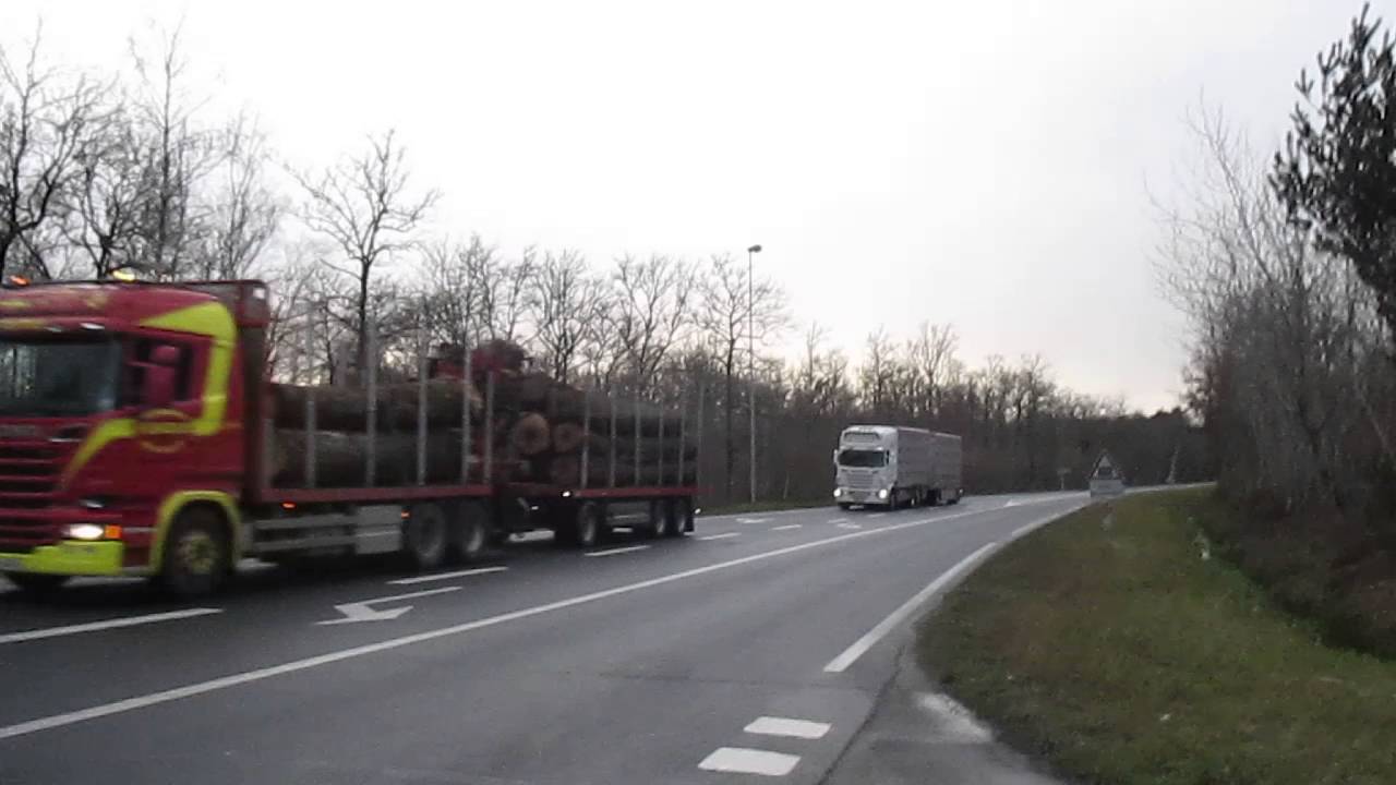 SCANIA grumier Tps Fontan et SCANIA V8 R500 LR Transports - YouTube