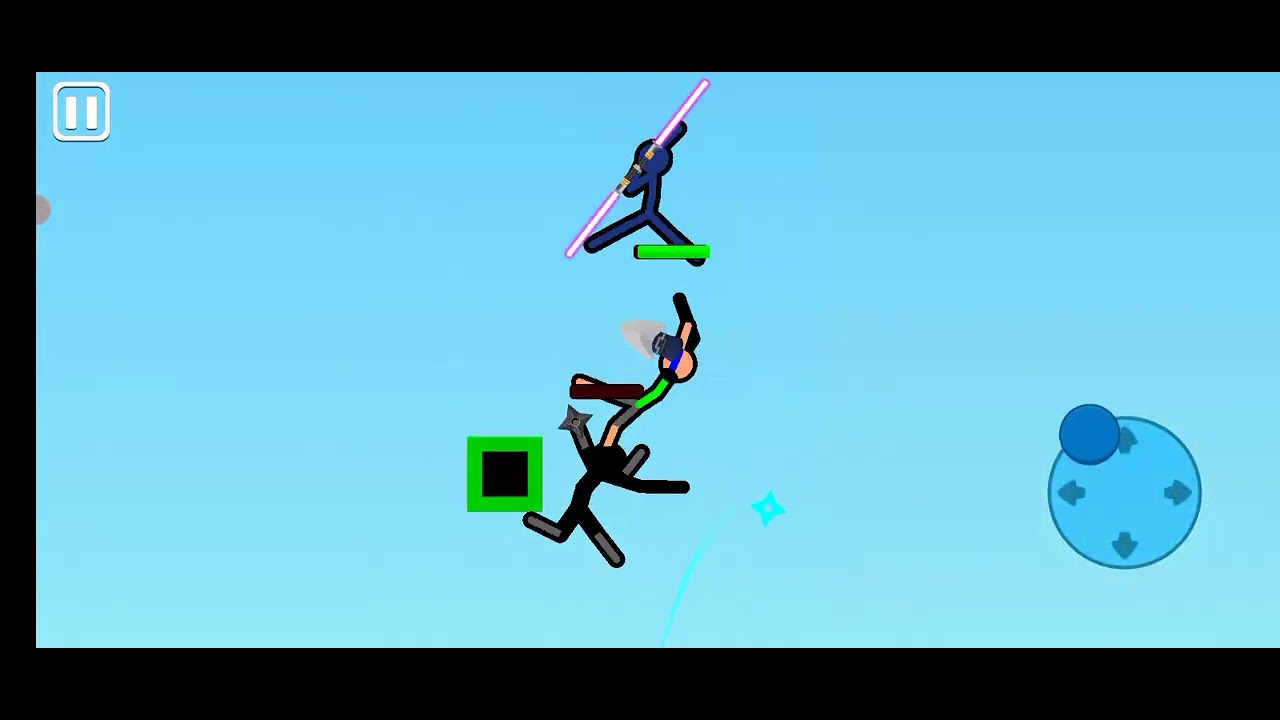 4 stickman vs un solo bloque - YouTube