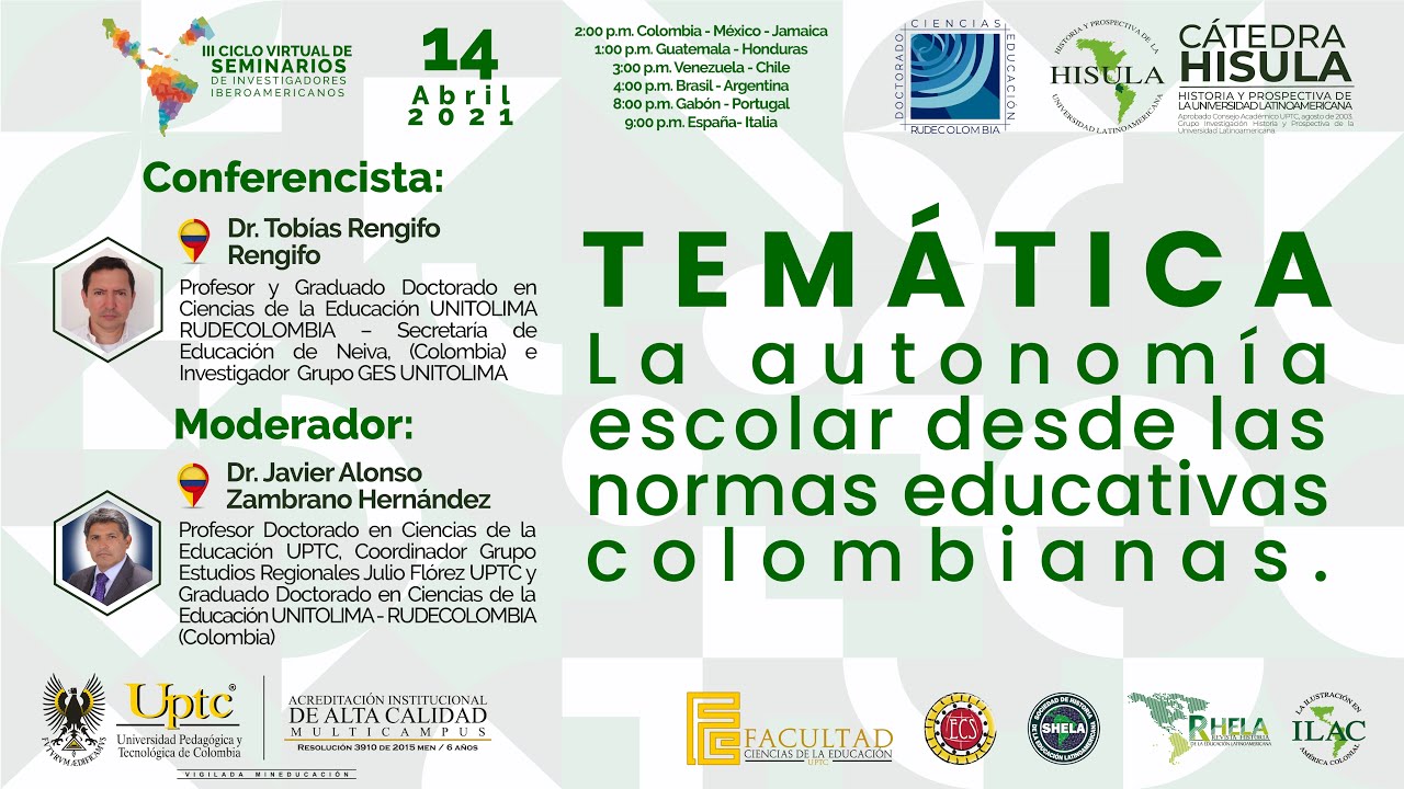 Cátedra Hisula – La autonomía escolar desde las normas educativas - YouTube