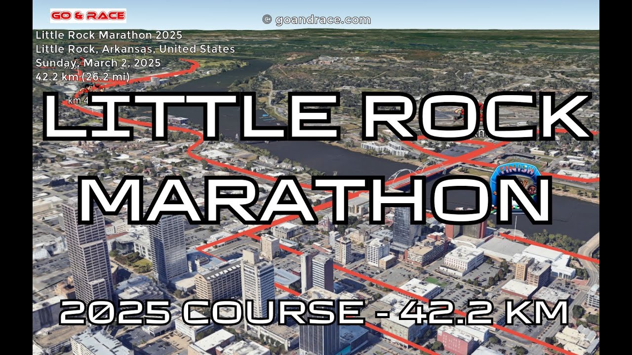 Little Rock Marathon 2025: fly over the marathon course! Video of the ...