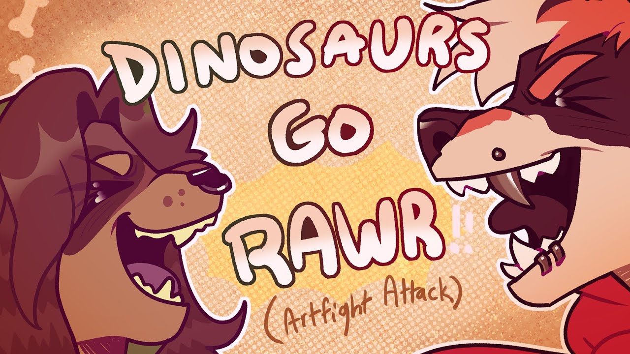 DINOSAURS GO RAWR || Animation meme (Artfight Attack) - YouTube