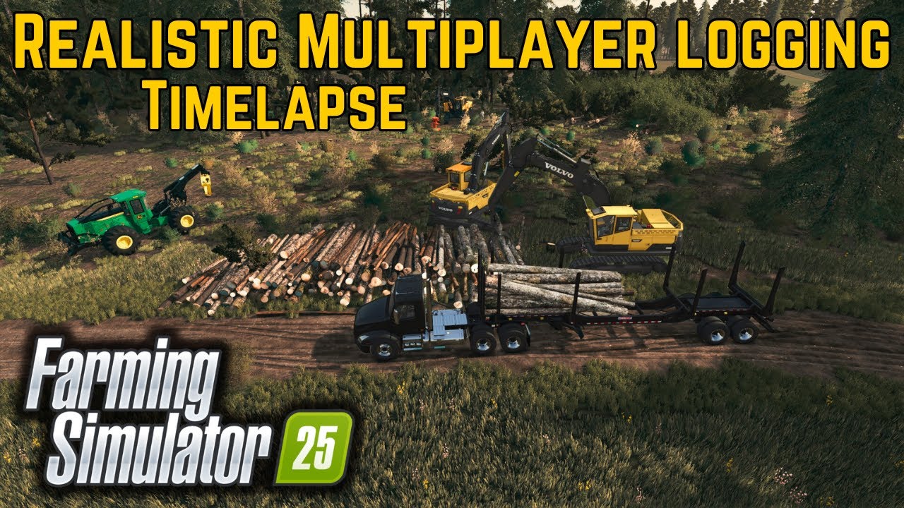 FS25 - Multiplayer logging Timelapse - YouTube
