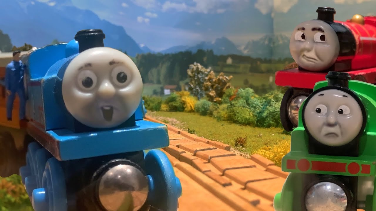 Thomas gets bumped | crash scene wooden remake - YouTube