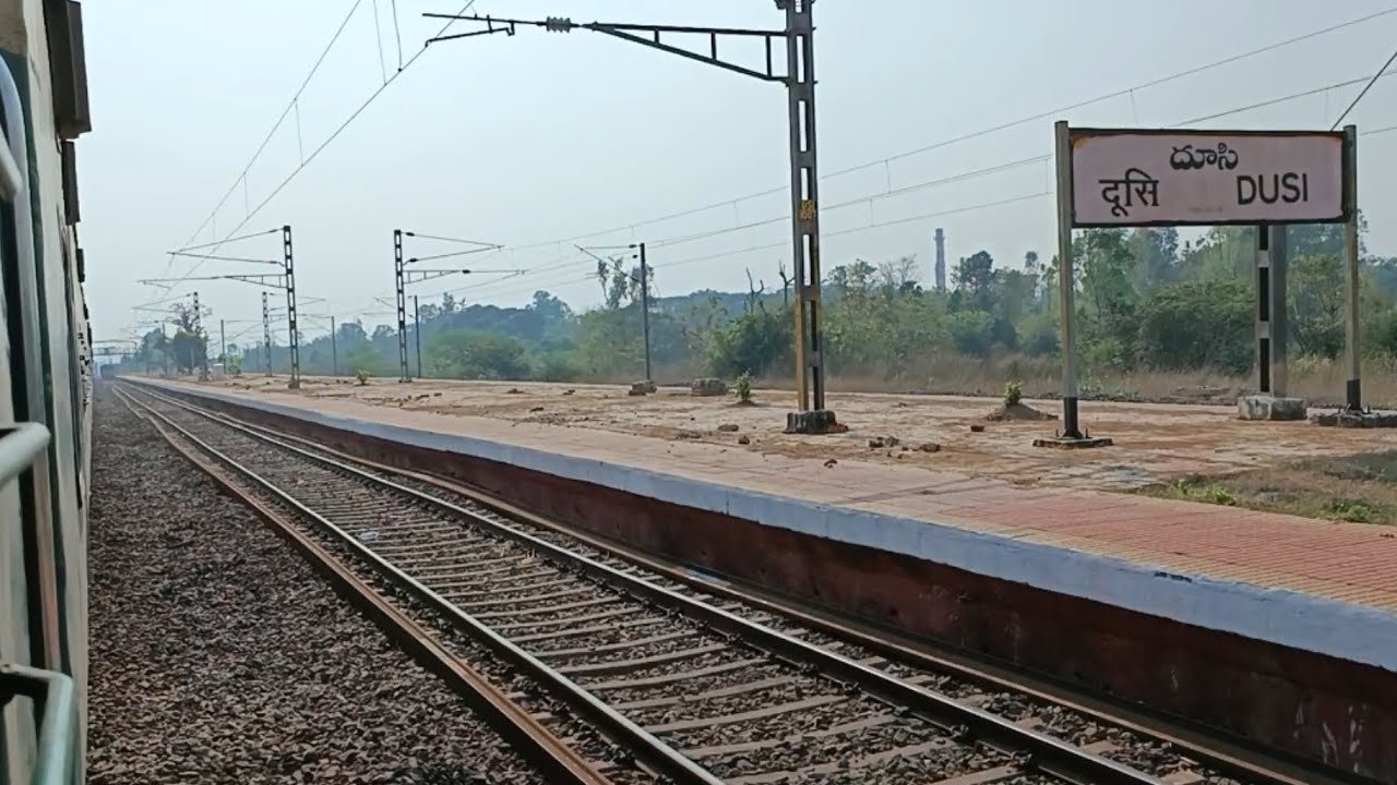 DUSI RAILWAY STATION ON BOARD PALASA-VSKP MEMU - YouTube