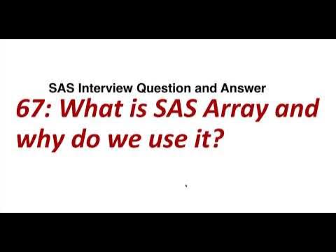67. What is SAS Array and why do we use it? || SAS Interview Question and Answer. - YouTube